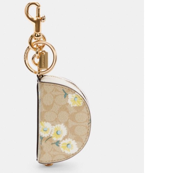 Coach | Bags | New Coach Crescent Pouch Bag Charm In Signature Canvas ...
